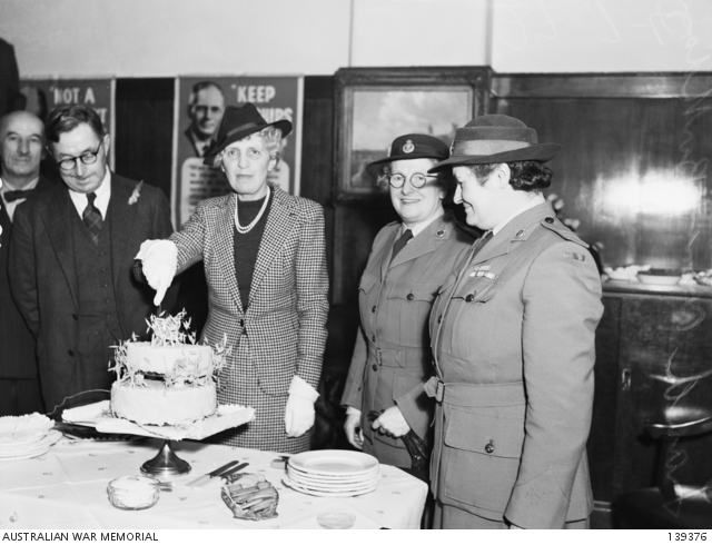 MELBOURNE, VIC. 1943-07-27. LADY (RUBY) DUGAN, WIFE OF THE GOVERNOR OF ...
