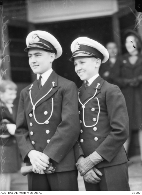 HMAS CERBERUS, FLINDERS NAVAL DEPOT, VIC. 1943-08-26. TWO BROTHERS ...