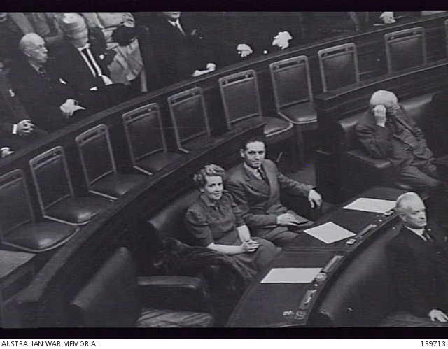 CANBERRA, ACT. 1943-09-24. SENATOR DOROTHY M. TANGNEY (LEFT) SEATED IN ...