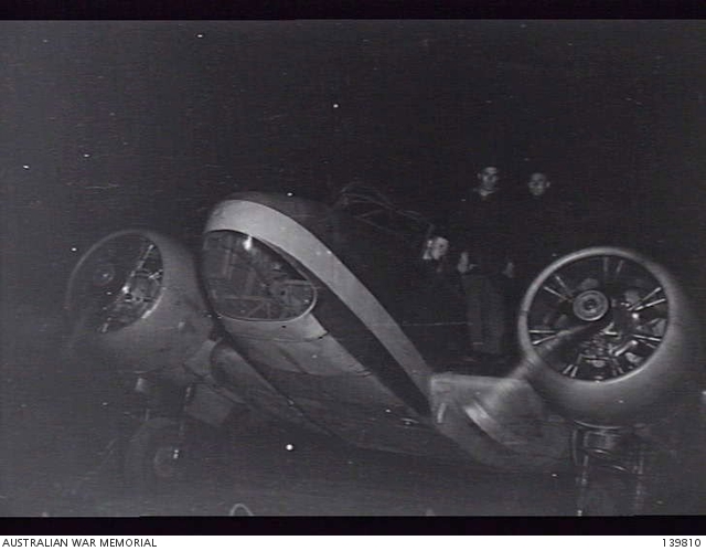 POINT COOK, VIC. 1943-10-02. RAAF AIR CREW TRAINEES ABOUT TO TAKE OFF ...