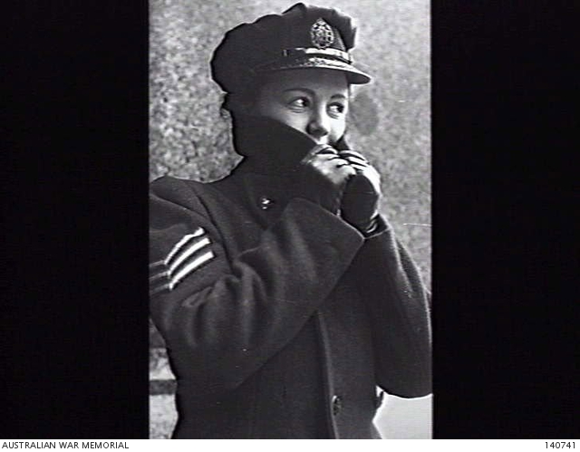 Melbourne, Vic. 1944-04-12. A member of the Women's Auxiliary ...