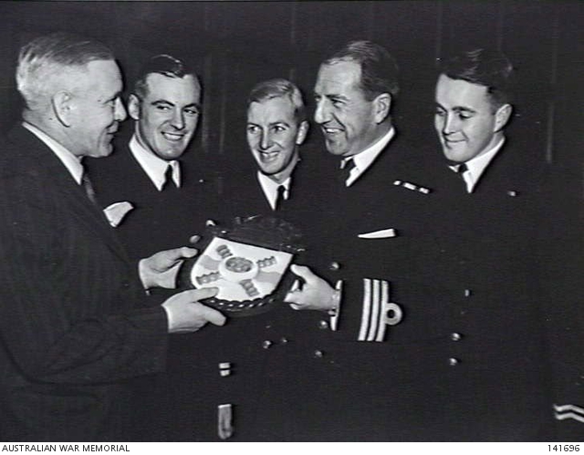 Melbourne, Vic. 1944-09-14. Commander A. H. Green RAN, Captain of HMAS ...