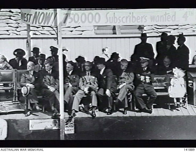 Melbourne, Vic. 1944-10-30. Spectators in the Official Stand during the ...