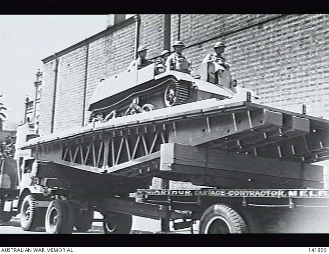 An Australian made machine gun carrier (model LP2 or 2A) and crew ...