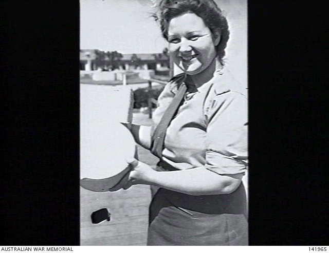 Melbourne, Vic. 1943-11-01. A member of the Australian Women's Army ...