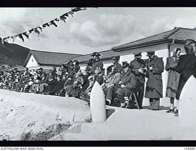 Hiro, Japan. 1947-11-20. Wives and children of Australian and American ...
