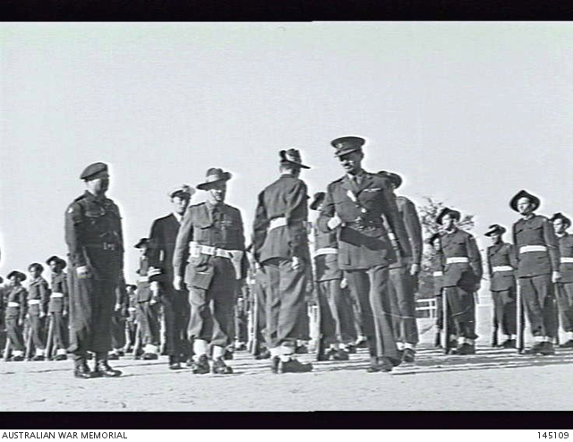 Kure, Japan. 1947-11-20. Inspection of the troops of British ...