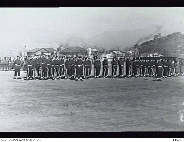 Kure, Japan. 1948-02-20. Members of the RAF and RAAF are ready for ...