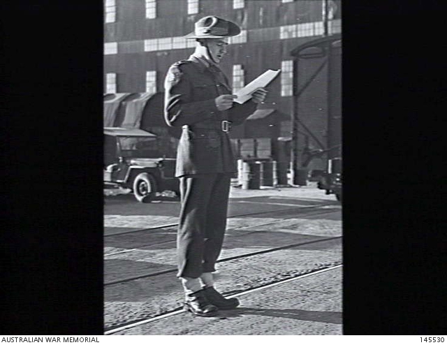 Kure, Japan. 1946. Lieutenant Peter Harris, AC 8 Port Detachment, Royal ...