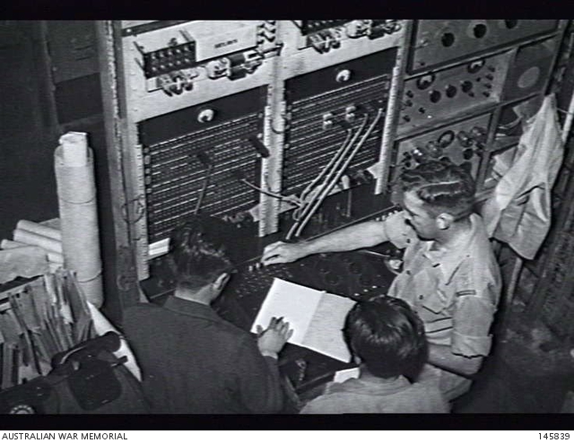 Kure, Japan. 1948-09-08. Thirty nine outgoing trunk line and twenty three teletype circuits are ...