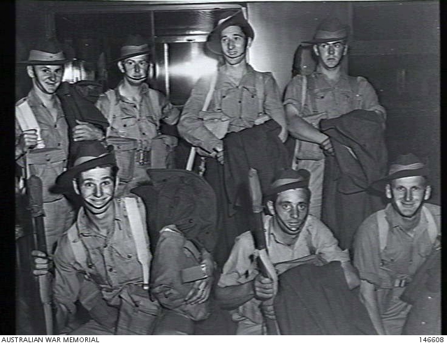 Hiro, Japan. 1950-08-30. Arrival at Railway Station of the first group ...