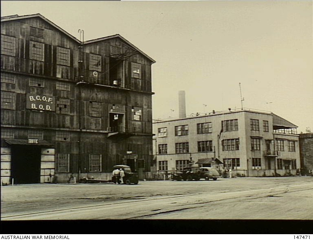 Kure, Japan. 1951-05-26. Exterior of Headquarters Base Ordnance Depot ...