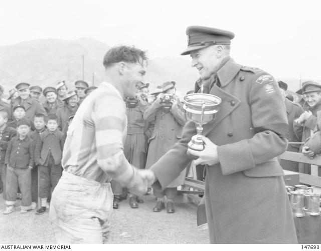 Kure, Japan. 1952-02-23. 2/2769 Sergeant W. G. Watts, captain of the ...