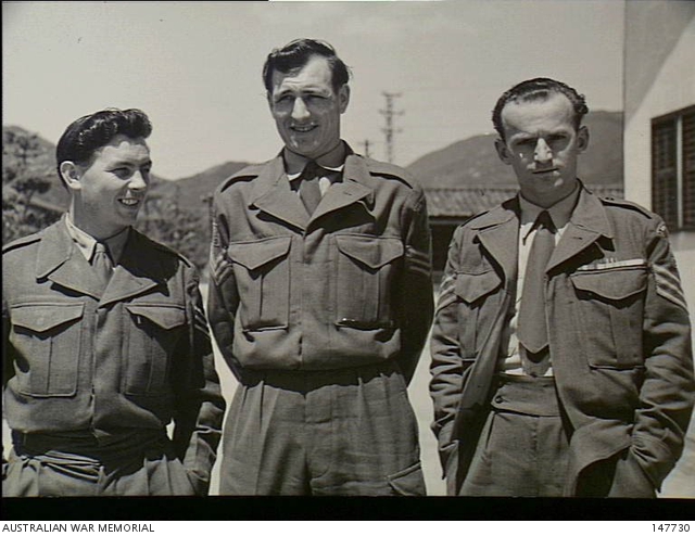 Hiro, Japan. 1952-03-27. Officers from 6 Australian Advance 2nd Echelon ...