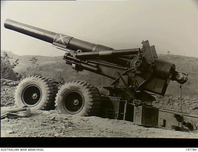 Korea. 1952-04-11. An 8 inch gun, named Persuaders, of American 17th ...