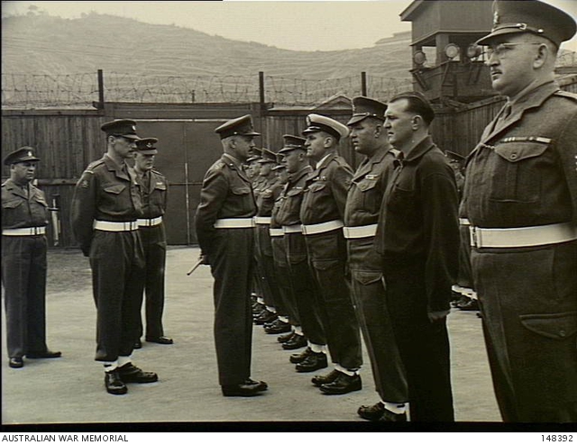 Kure, Japan. 1953-03-25. Brigadier R. H. Maxwell CB, Britcom Army ...