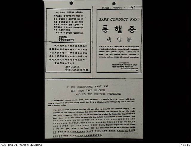 Hiro, Japan. 1953-07. Copy of a captured Chinese propaganda pamphlet or ...