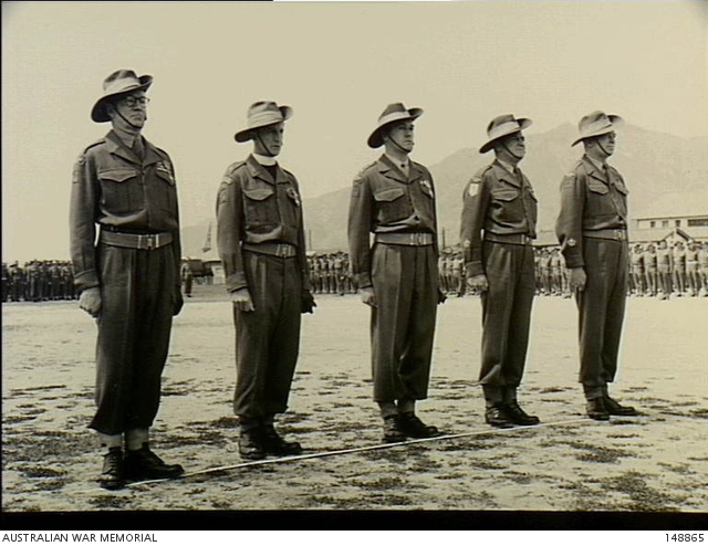 Hiro, Japan. 1953-04-25. Members from HQ Australian Army Component ...