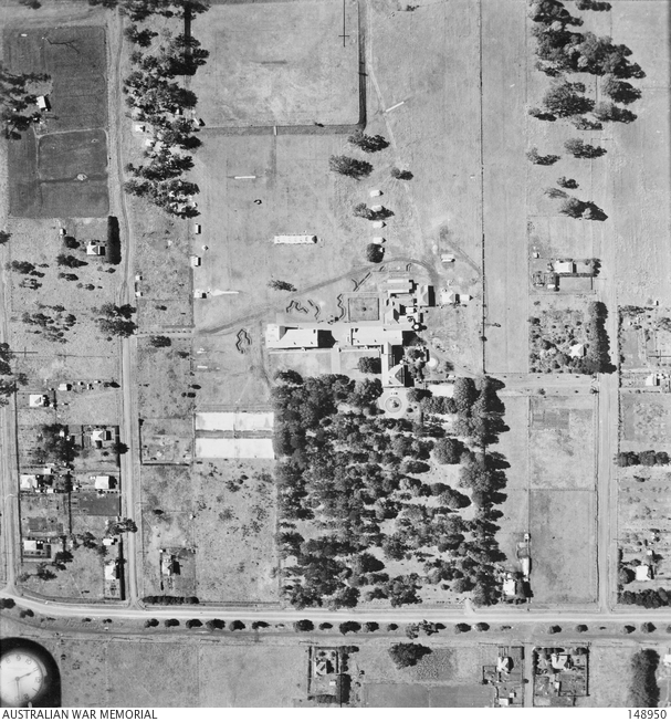 Toowoomba, Qld. 1942-07-17. An aerial view showing the 117th General ...
