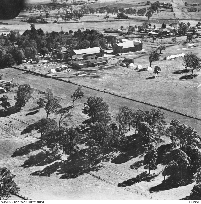 Toowoomba, Qld. 1942-07-17. An aerial view showing the 117th General ...
