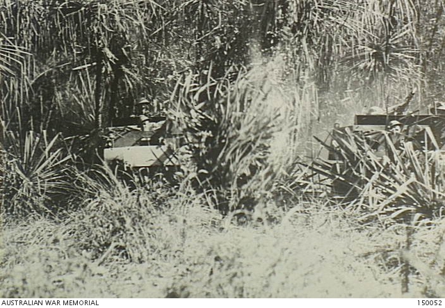 Darwin, NT. June 1942. Australian Bren gun carriers advance through ...