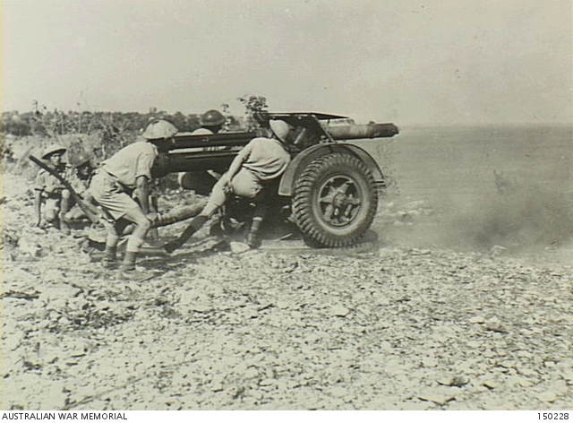 Darwin, NT. August 1942. In a forward battle area a highly mobile 18 ...