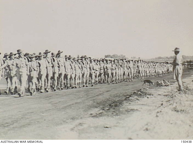 Darwin, NT. August 1942. Lieutenant General Edmund Herring reviews a ...