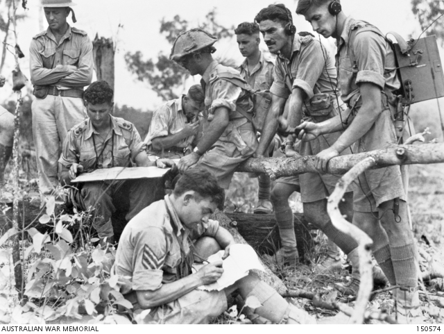 Darwin, NT. September 1942. An Australian battalion commander (seated ...
