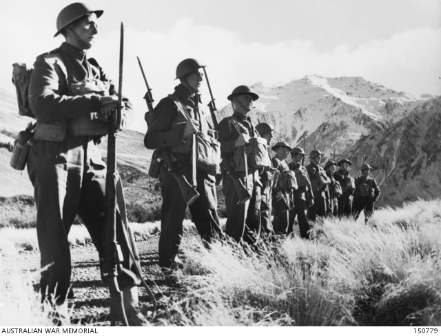 New Zealand. October 1942. A fully equipped Home Guard infantry unit ...