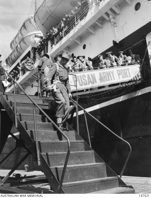 Pusan, Korea. 1953-03-21. Warrant Officer 1 Peter Steer, Regimental ...
