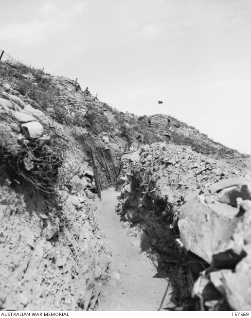 Majon'ni, Korea. 1953-05-10. Communication trenches on reverse slopes ...