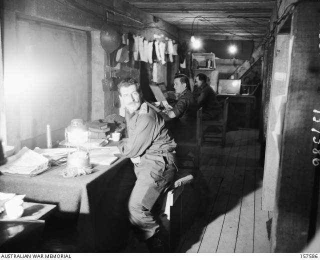 Majon'ni, Korea. 1953-05-28. Interior of the Command Post at 2nd ...