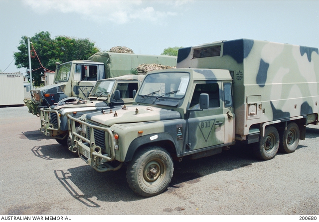 Darwin, NT. 23 September 1999. An Australian Army 4x4 Land Rover ...