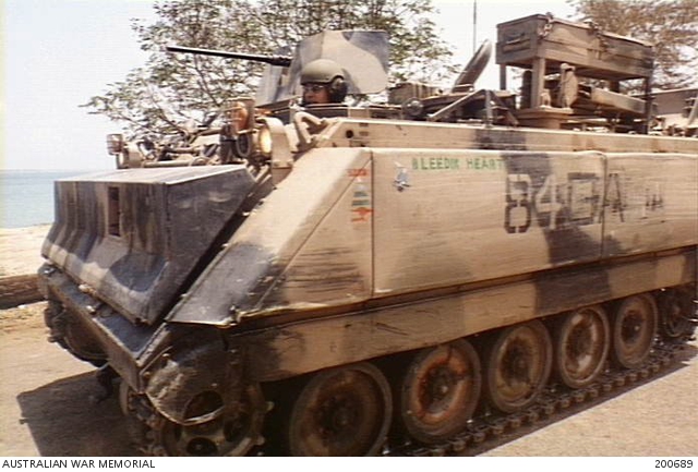 Darwin, NT. 23 September 1999. An M806A1 Armoured Recovery Vehicle ...