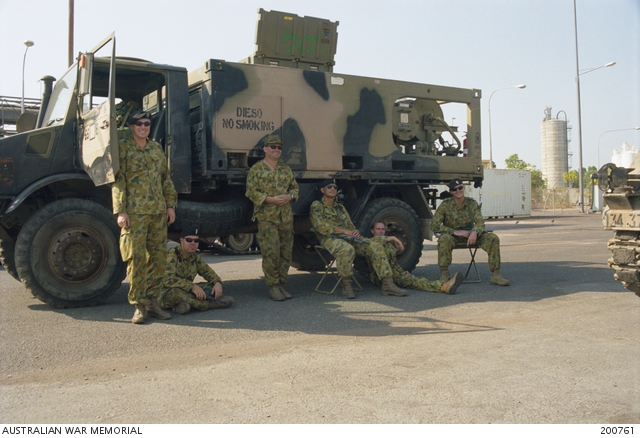 Refuelling truck/servicing vehicle of RAEME, LAD Section, attached to ...