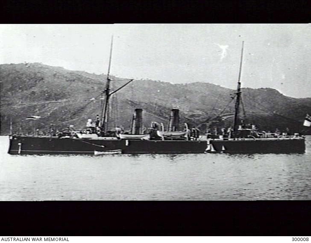 PORT SIDE VIEW OF THE THIRD CLASS PROTECTED CRUISER HMS RINGAROOMA (EX ...