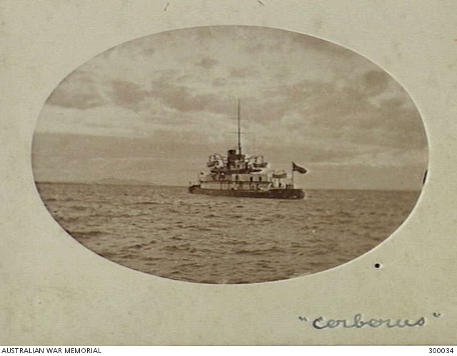 STERN PORT QUARTER VIEW OF THE VICTORIAN COAST DEFENCE TURRET SHIP ...