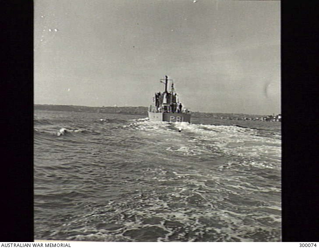 SYDNEY, NSW. C.1968-05. STERN VIEW OF THE ATTACK CLASS PATROL BOAT HMAS ...