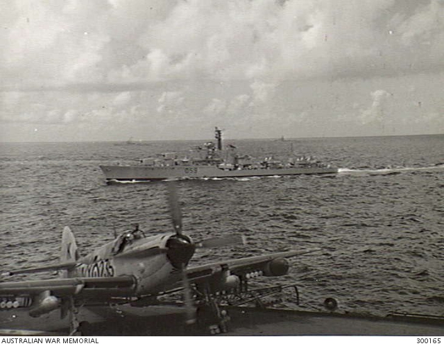 PORT SIDE VIEW OF THE DESTROYER HMAS ANZAC (II) (D59) TAKEN FROM THE ...