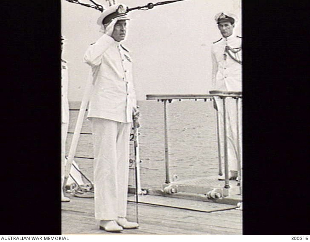 1949. REAR ADMIRAL H. B. FARNCOMB RAN, FLAG OFFICER COMMANDING THE ...