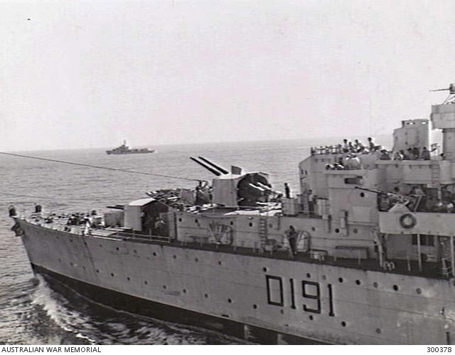 KOREA. ELEVATED PORT SIDE VIEW SHOWING DETAIL OF THE FORWARD PART OF ...