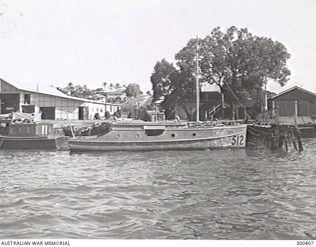 BRISBANE, QLD. 1944-10. STARBOARD BROADSIDE VIEW OF THE RESERVE BOAT ...