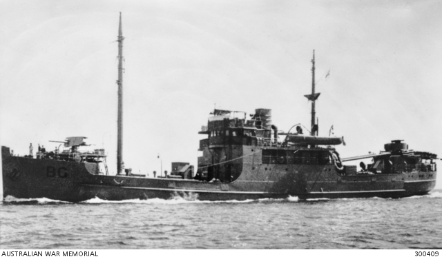 1944-1-19. PORT SIDE VIEW OF THE AUXILIARY ANTI SUBMARINE VESSEL HMAS ...