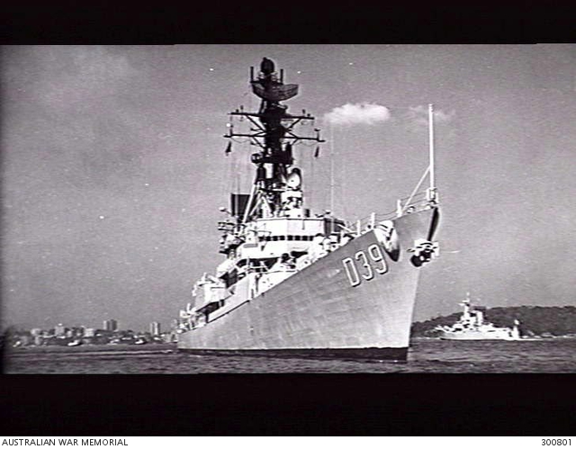SYDNEY, NSW. VIEW FROM FINE OFF THE STARBOARD BOW OF THE GUIDED MISSILE ...