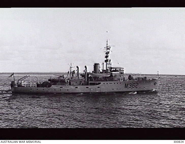 1954-08-12. STARBOARD SIDE VIEW OF THE CORVETTE HMAS JUNEE AS A ...
