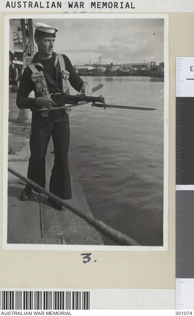 Williamstown, Vic. 1944. H1785 AB Peter Lapthorne, a crew member of the ...