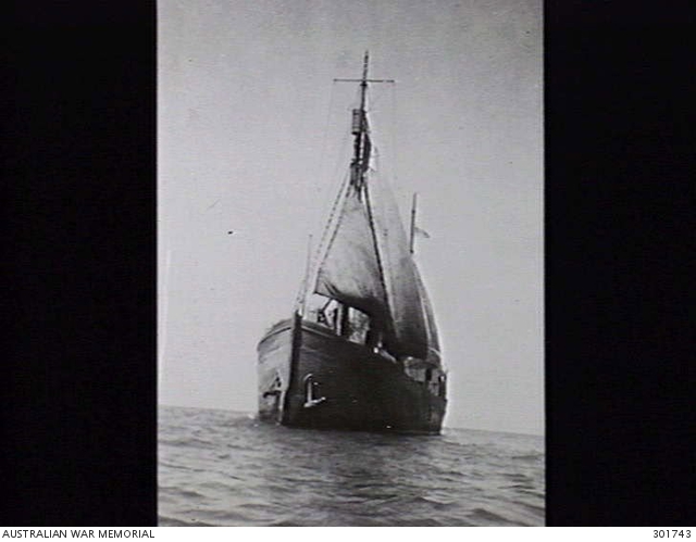 PORT BOW VIEW OF THE EXAMINATION VESSEL HMAS WONGALA (EX WHATT EARP ...