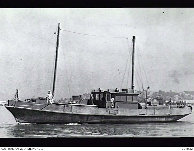BRISBANE, QLD. 1944-03-15. PORT SIDE VIEW OF THE NAVAL AUXILIARY PATROL ...
