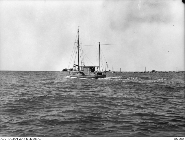 PORT ADELAIDE, SA. 1943-12-29. PORT QUARTER VIEW OF THE NAVAL AUXILIARY ...