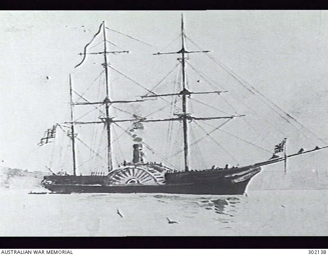 PHOTOGRAPH OF AN ILLUSTRATION DEPICTING A STARBOARD SIDE VIEW OF THE ...